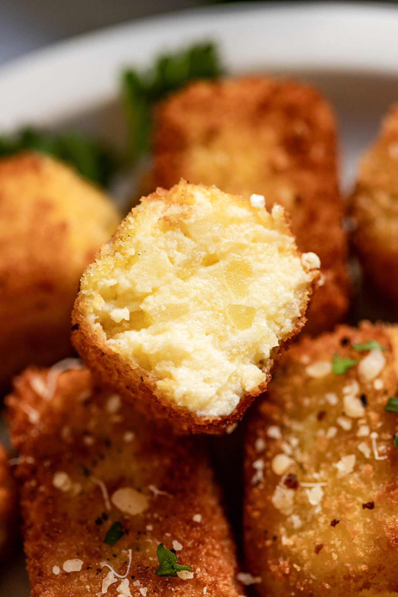 Cheesy Potato Croquettes with Yukon Gold Potatoes
