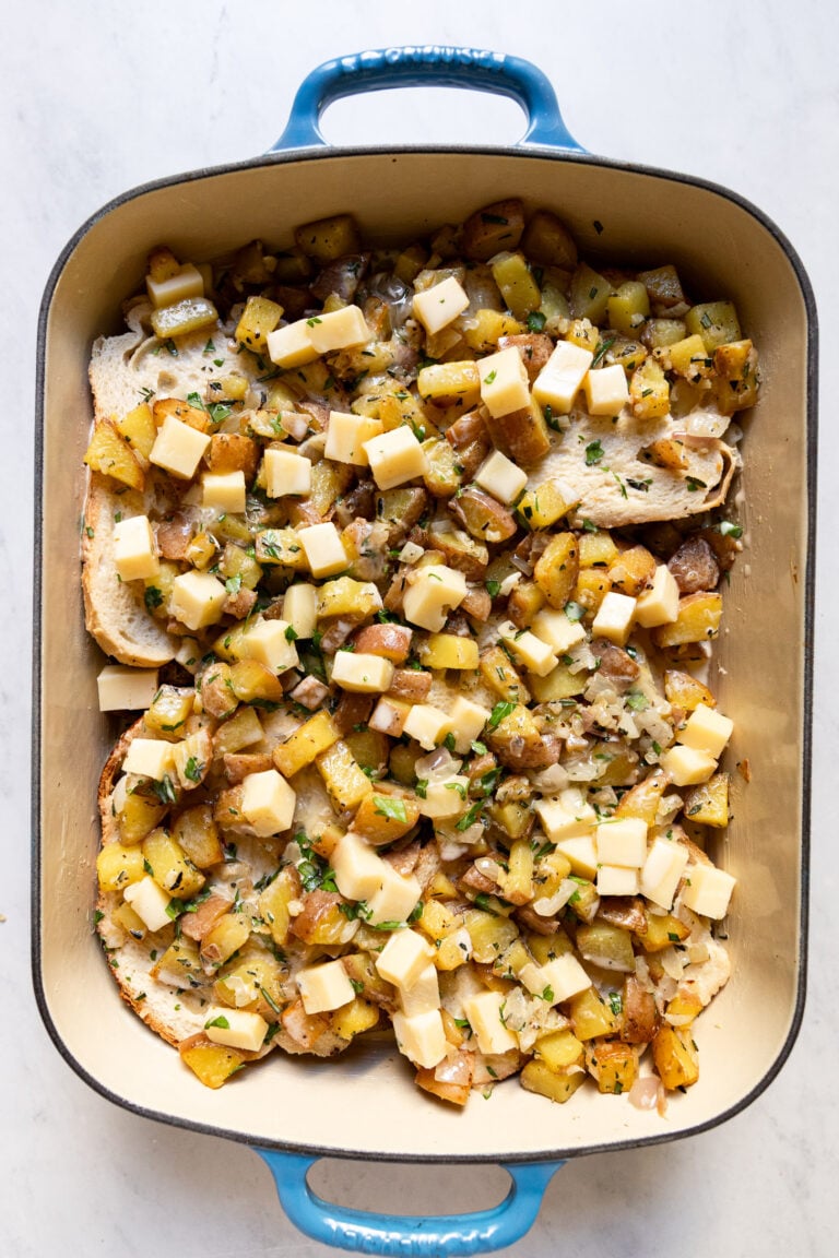 Overnight Vegetarian Breakfast Strata with Potatoes and Fontina | Fork ...