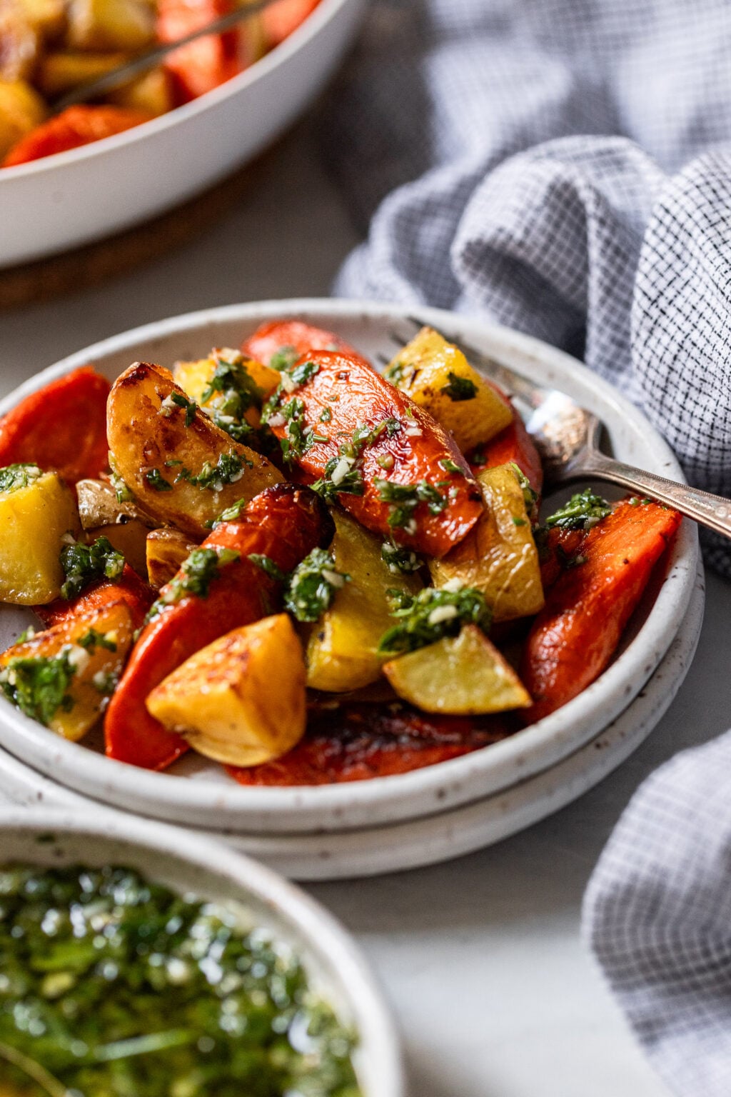 Oven Roasted Yukon Gold Potatoes and Carrots