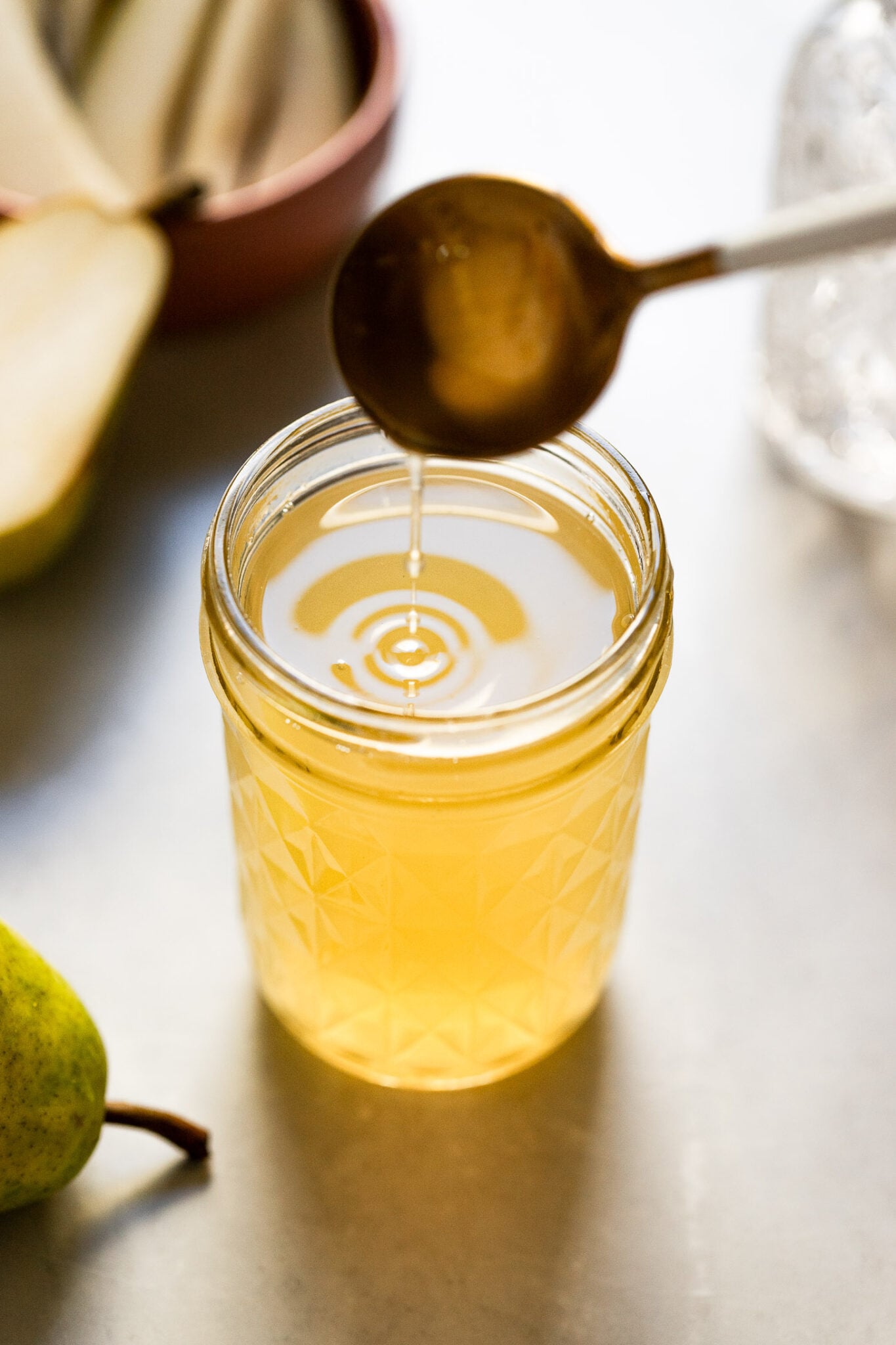 Fresh Pear Simple Syrup for Cocktails (and more!)