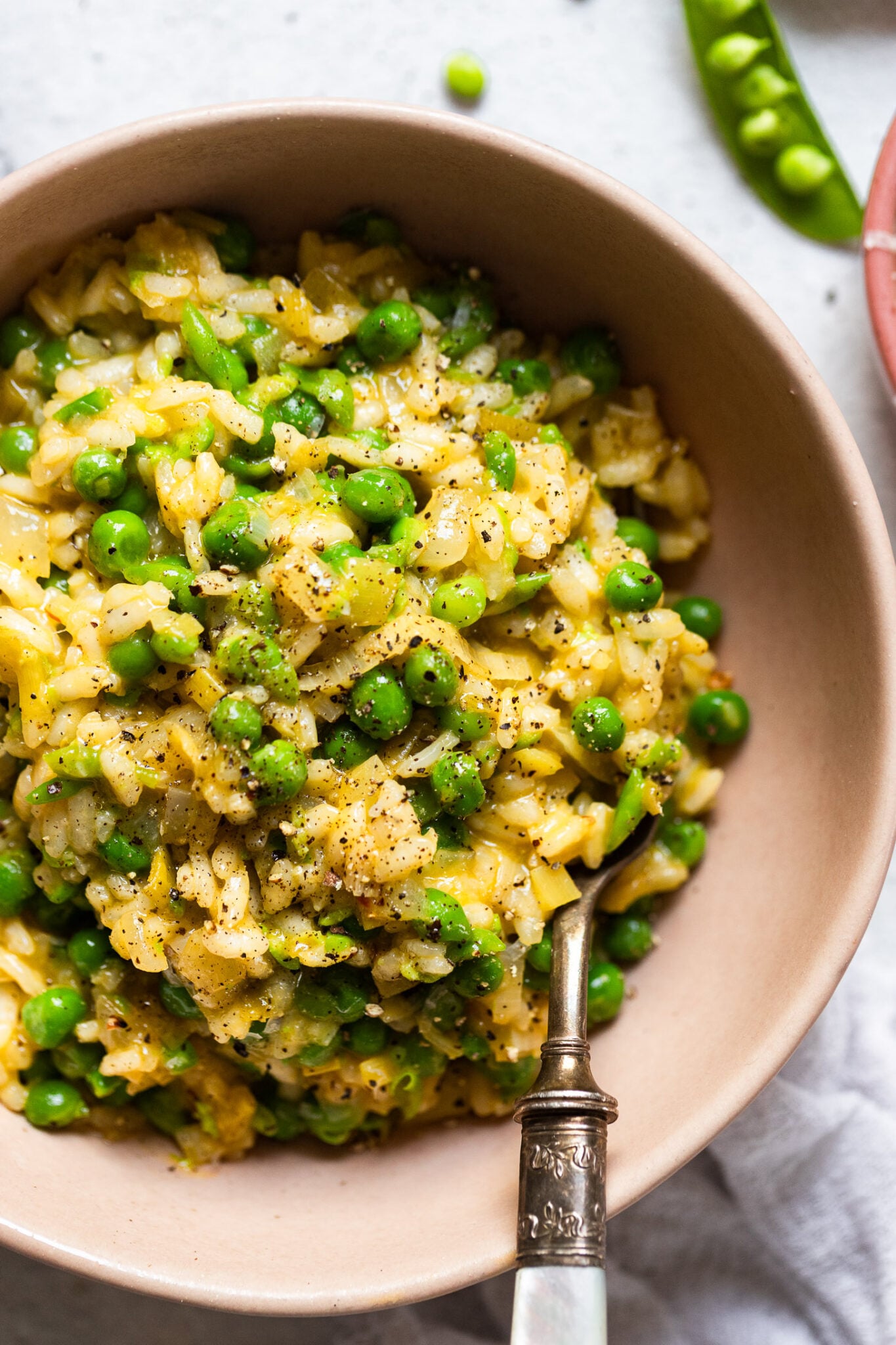 Bright Spring Pea Risotto with Leek and Lemon