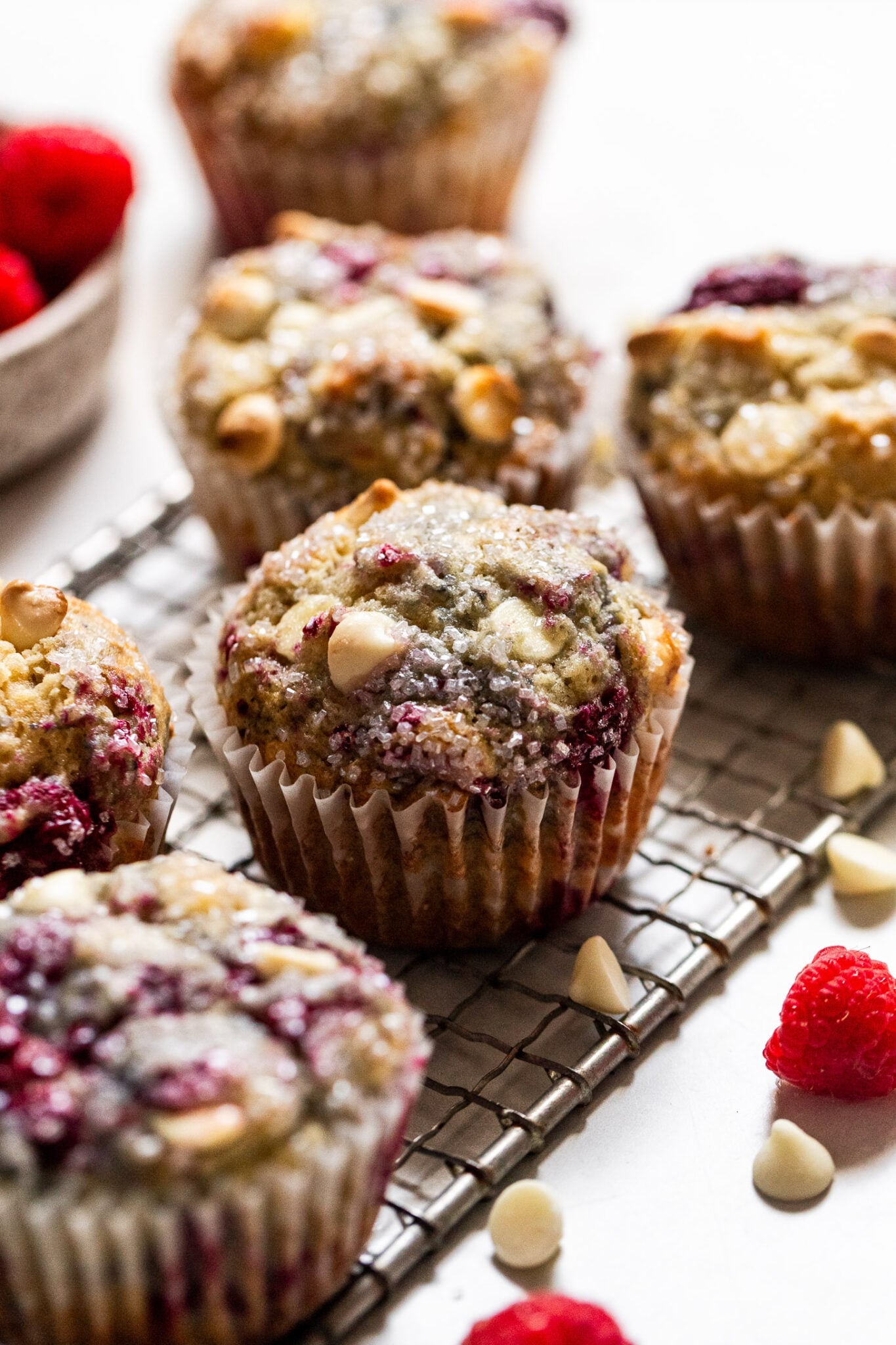 Small-Batch Raspberry White Chocolate Chip Muffins