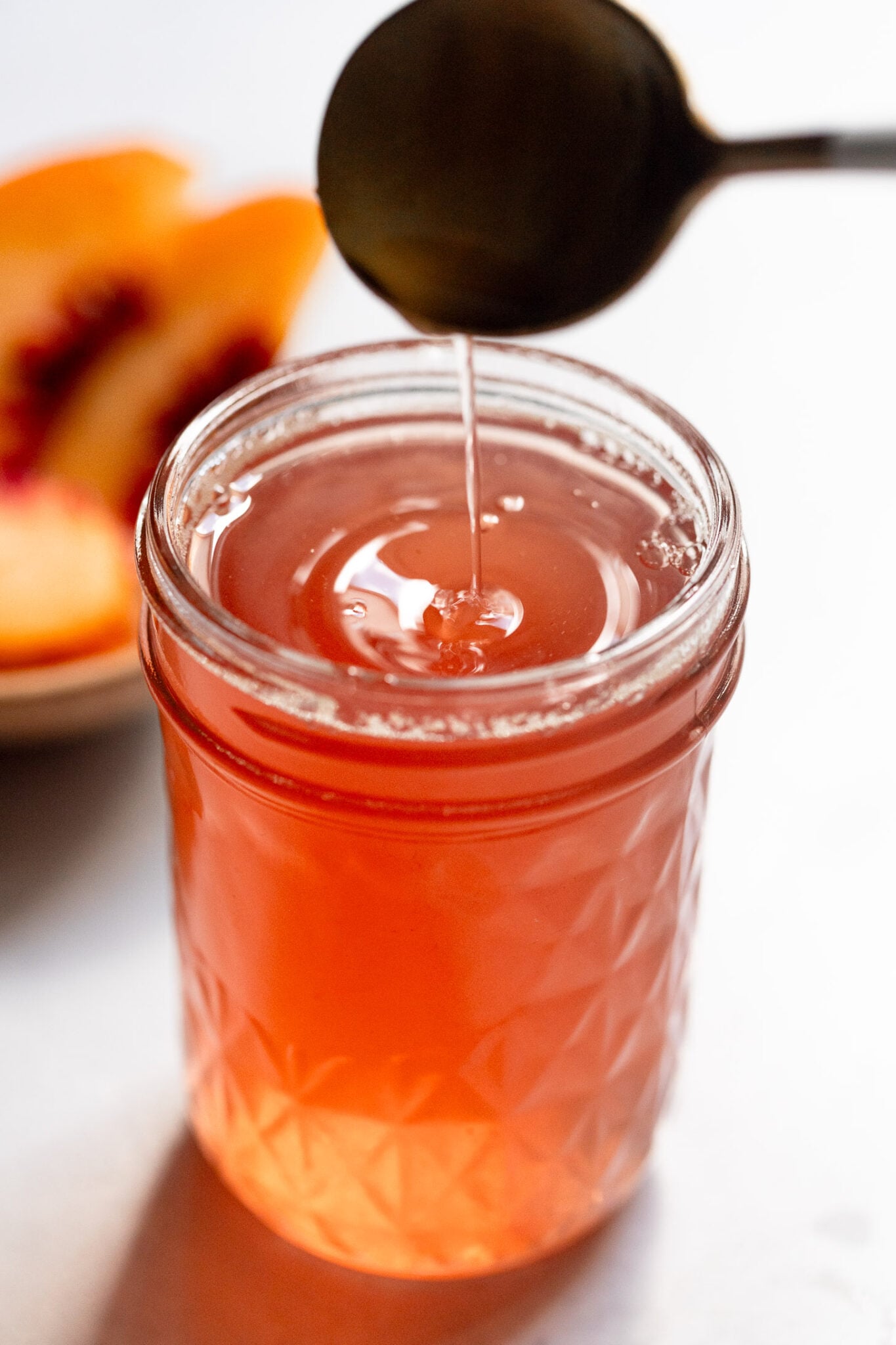 10 Minute Peach Syrup for Drinks & More!