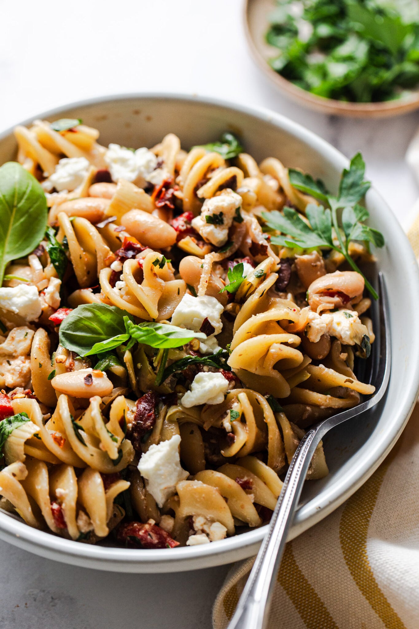 30-Minute Greek Pasta with White Beans